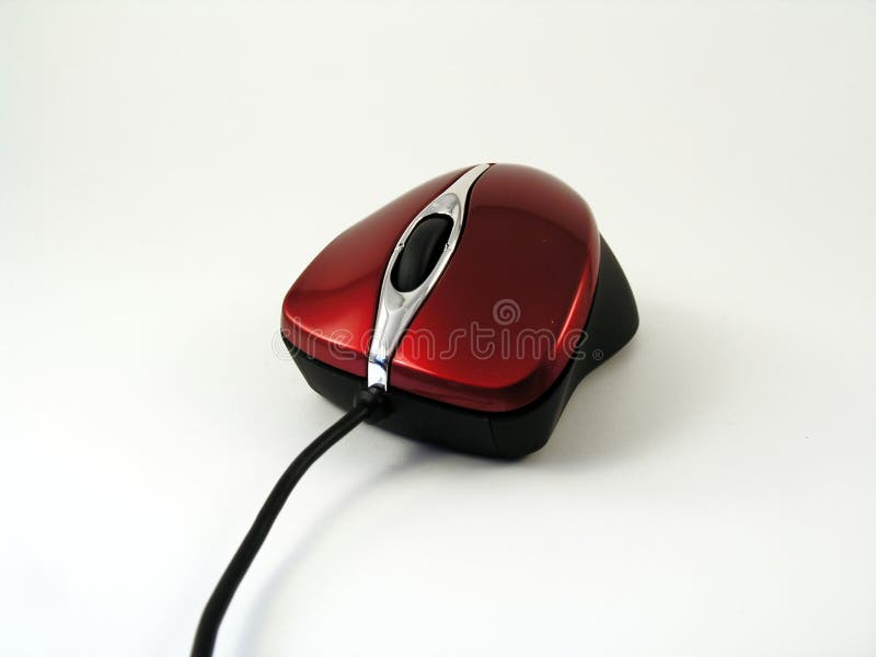 Shiny red optical mouse stock photo. Image of stress, hardware - 250304
