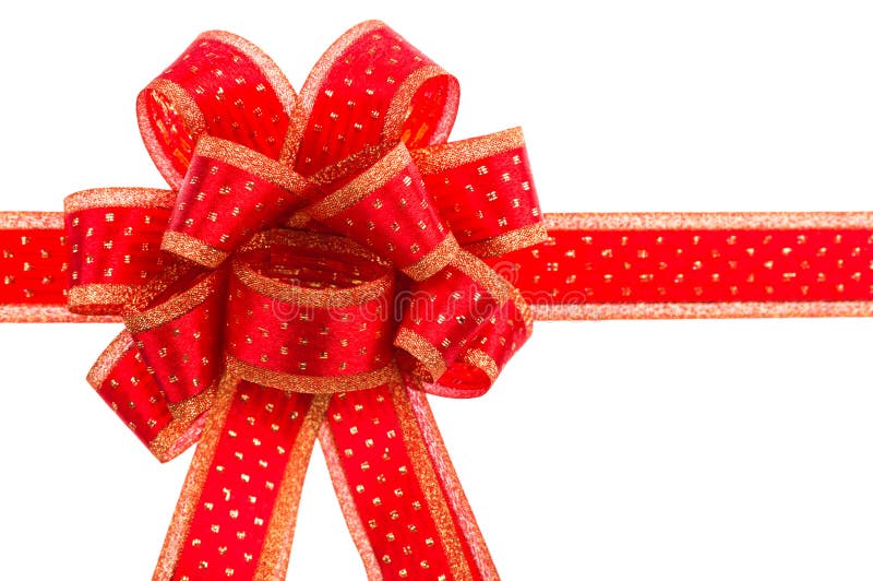 Shiny Red Ribbon with Copy Space Stock Image - Image of blurred ...