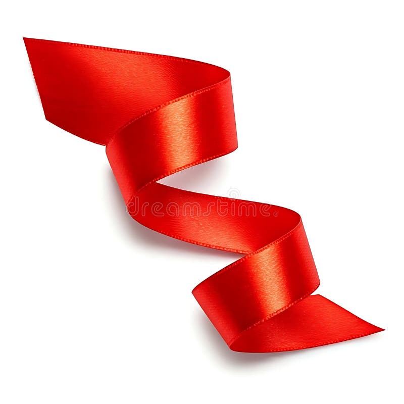 Shiny Red Ribbon Twisted in Spiral Shape Stock Illustration ...