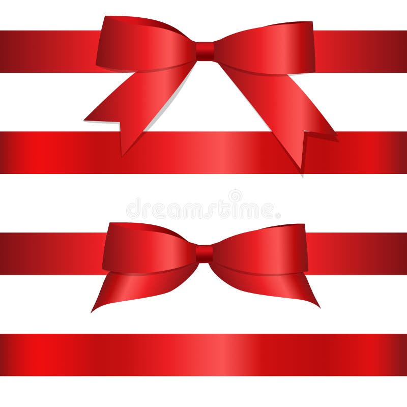 Shiny Red Ribbon. Vector Illustration Stock Vector - Illustration of ...