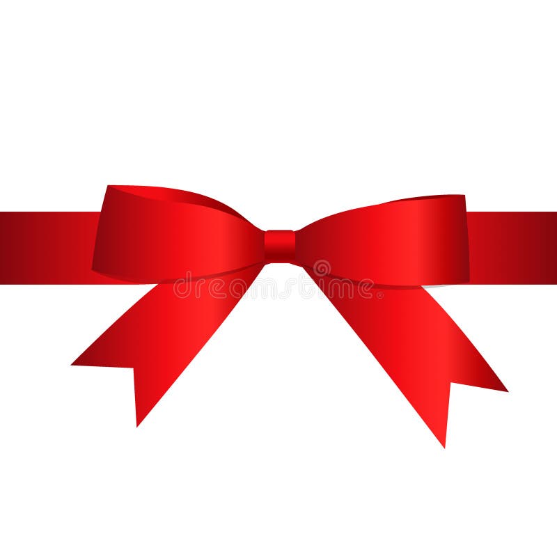 Shiny Red Ribbon. Vector Illustration Stock Vector - Illustration of ...