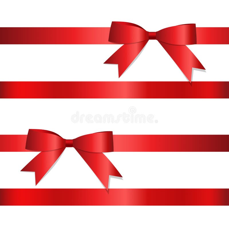 Shiny Red Ribbon. Vector Illustration Stock Vector - Illustration of ...