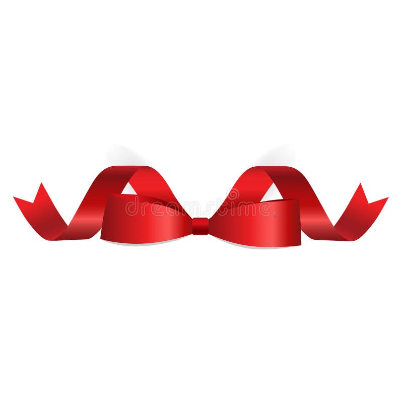 Shiny Red Ribbon. Vector Illustration Stock Vector - Illustration of ...