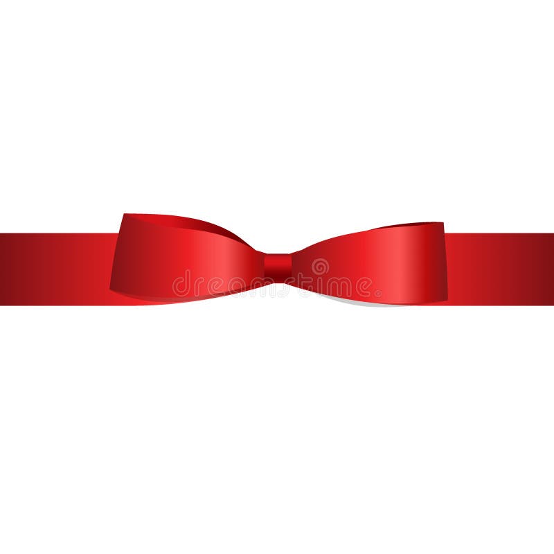 Shiny Red Ribbon. Vector Illustration Stock Vector - Illustration of ...