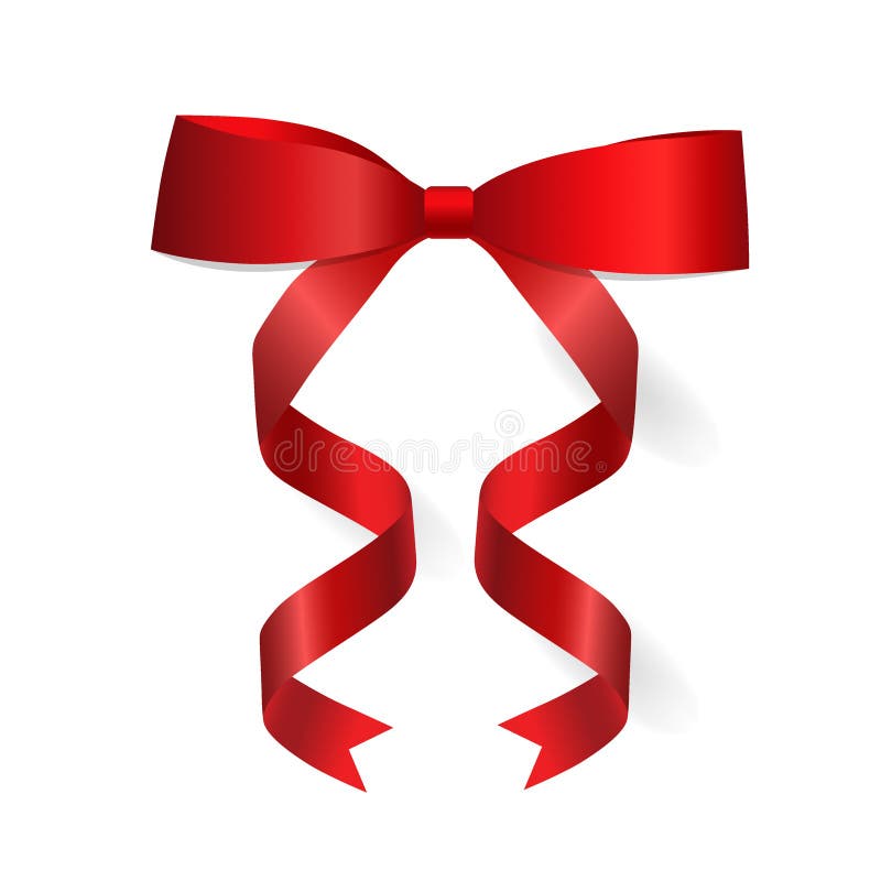 Shiny Red Ribbon. Vector Illustration Stock Vector - Illustration of ...