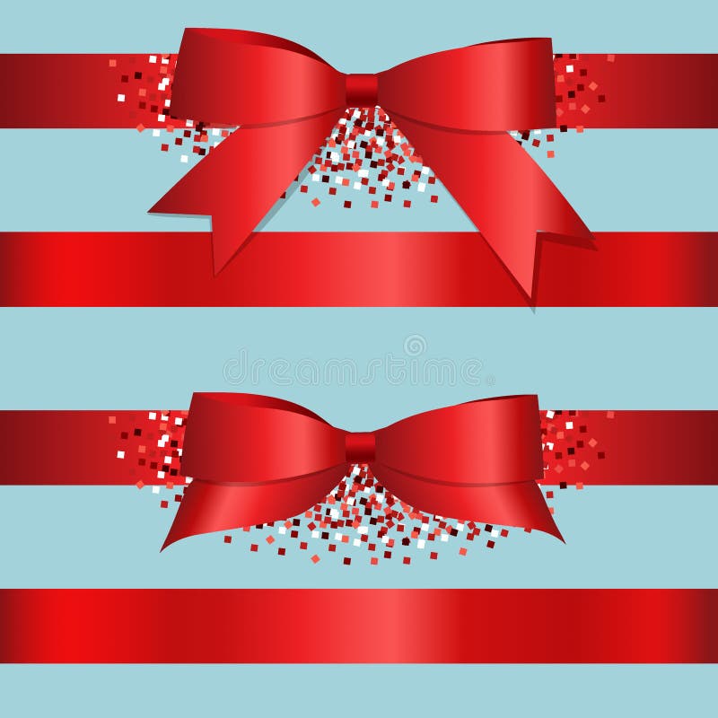 Shiny Red Ribbon. Vector Illustration Stock Vector - Illustration of ...