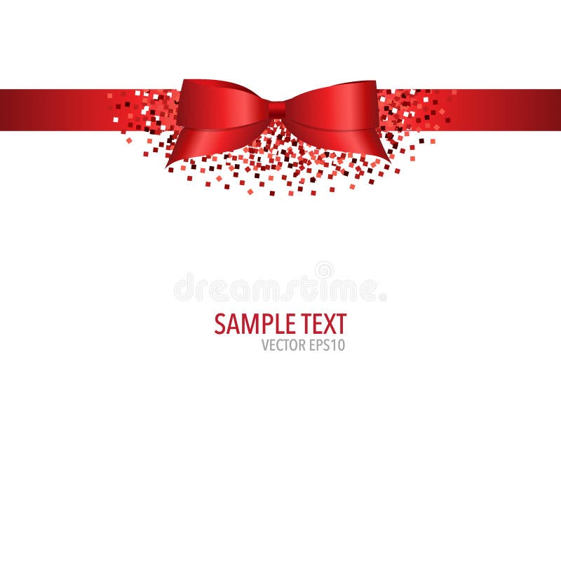 Shiny Red Ribbon. Vector Illustration Stock Vector - Illustration of ...