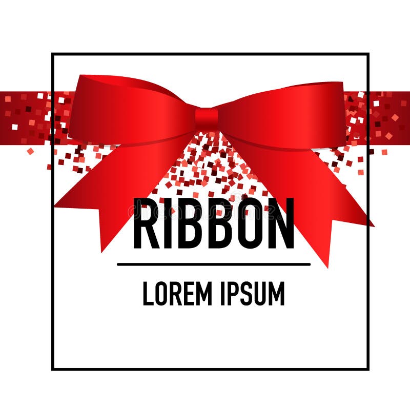 Shiny Red Ribbon. Vector Illustration Stock Vector - Illustration of ...