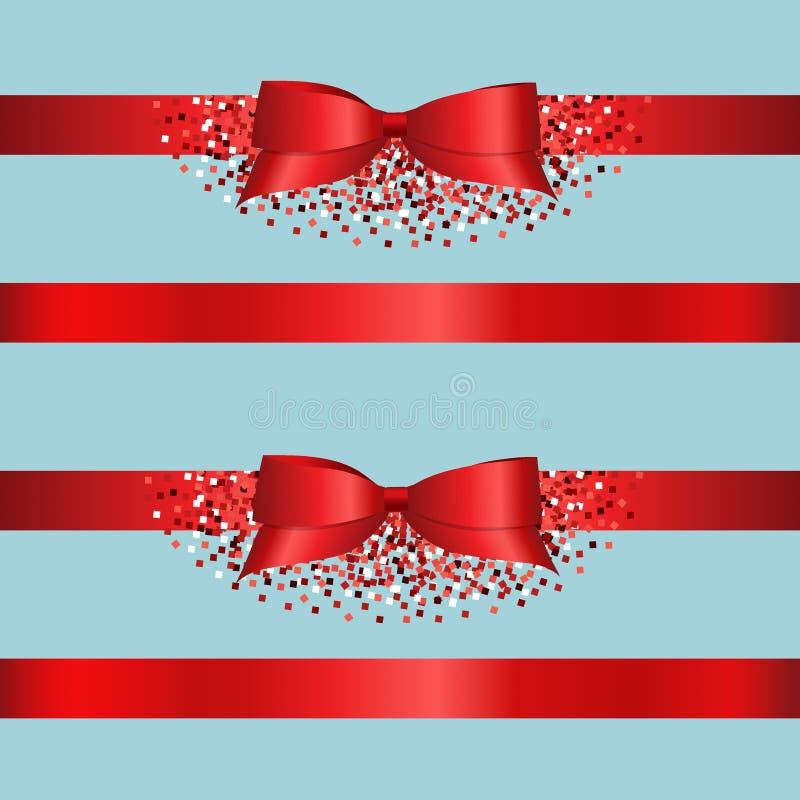 Shiny Red Ribbon. Vector Illustration Stock Vector - Illustration of ...