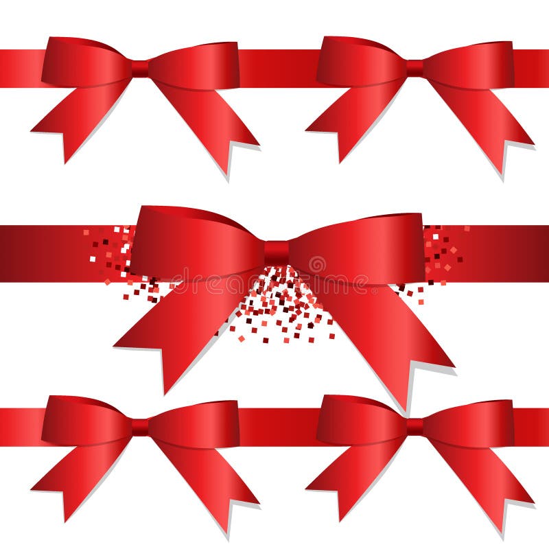 Shiny Red Ribbon. Vector Illustration Stock Vector - Illustration of ...