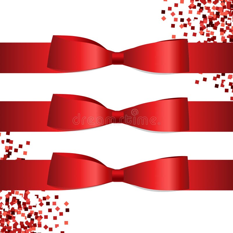 Shiny Red Ribbon. Vector Illustration Stock Vector - Illustration of ...