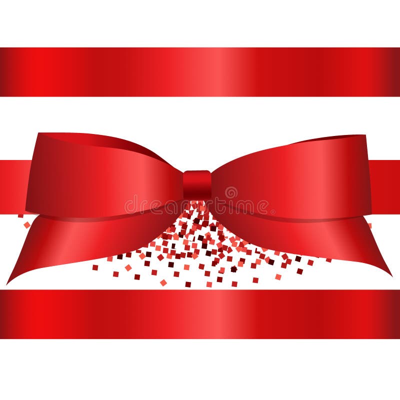Shiny Red Ribbon. Vector Illustration Stock Vector - Illustration of ...