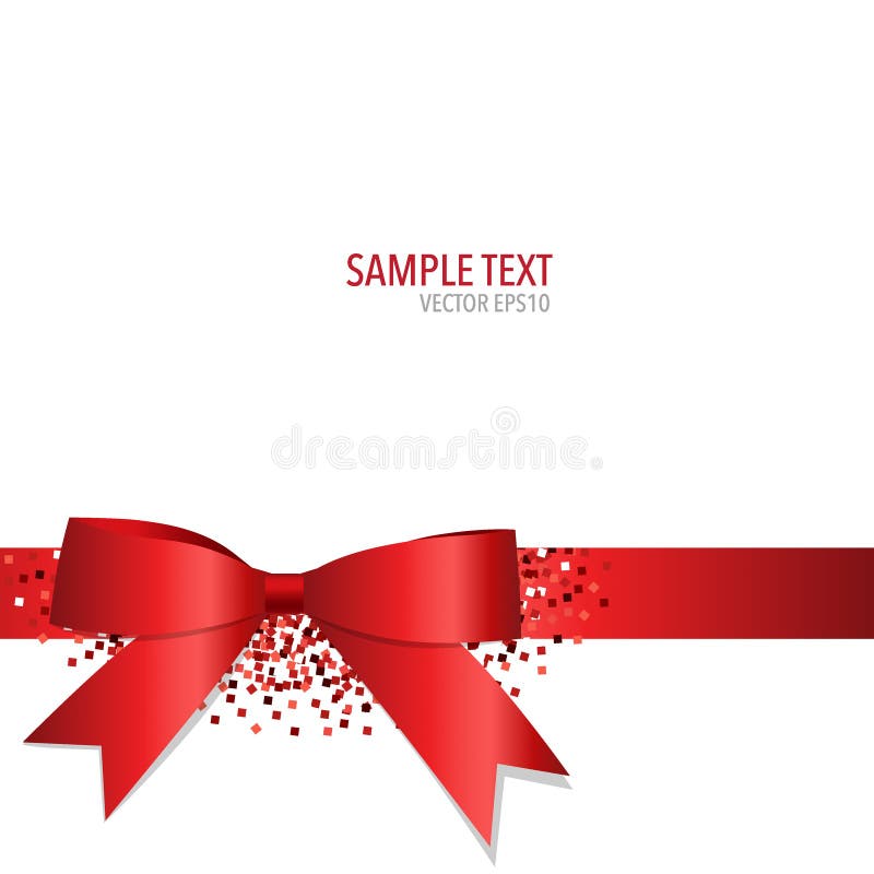 Shiny Red Ribbon. Vector Illustration Stock Vector - Illustration of ...