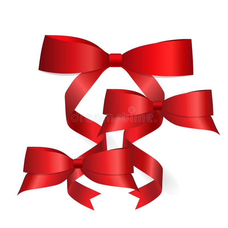 Shiny Red Ribbon. Vector Illustration Stock Vector - Illustration of ...