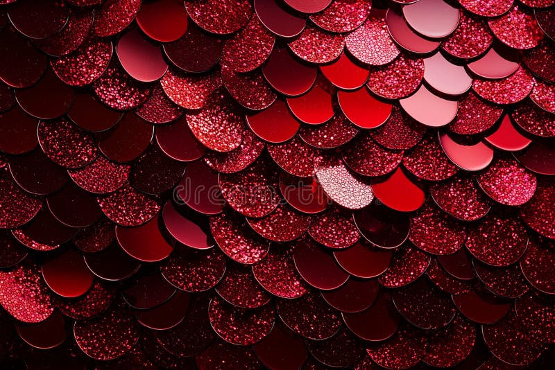 Shiny Red Sequin Texture with Glittery Surface, Creating Vibrant and ...