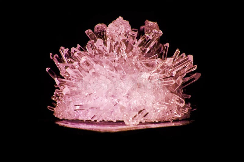 Shiny Red Sharp Ruby Crystal Highlighted and Isolated on Black ...