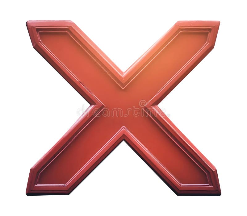Shiny Red X Sign on Black Surface Stock Illustration - Illustration of ...