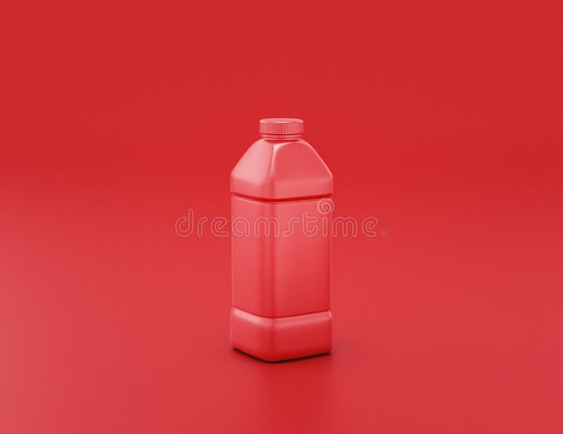 Shiny Red Single Color Plastic Milk or Juice Container in Red ...