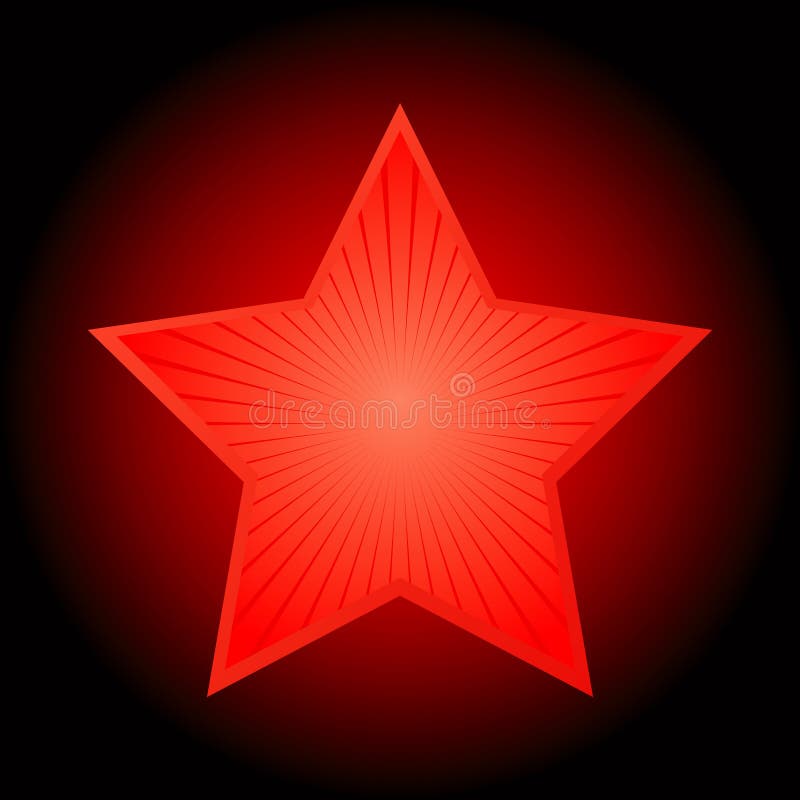 Shiny red star stock illustration. Illustration of communism - 17376268