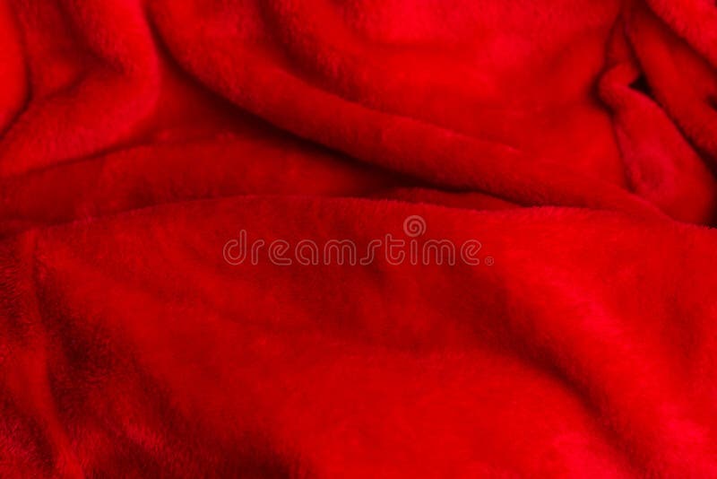 Shiny Red Textile Background. Red Fleece. the Red Cloth is Warm Stock ...