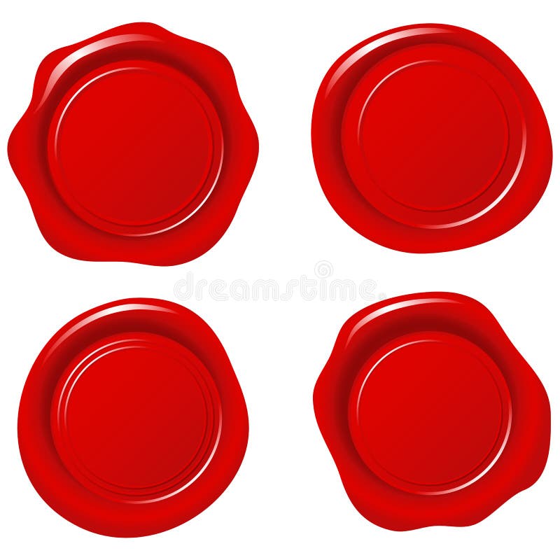 Red Seals stock vector. Illustration of design, vector - 56552654