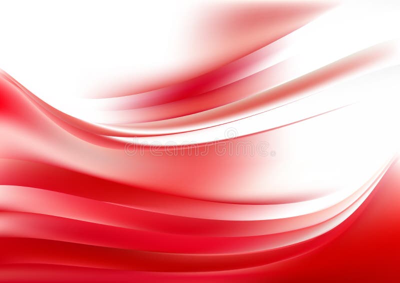 Shiny Red and White Wave Background Vector Art Stock Vector ...