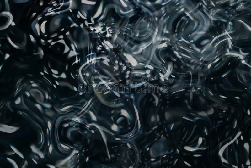 Shiny Reflection Liquid on Black Background Stock Illustration ...
