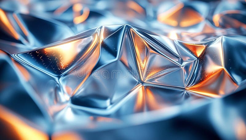 Shiny Reflection Pattern Futuristic Shape Metal Backdrop Crystal ...