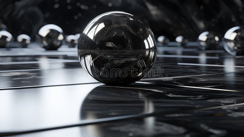 Shiny Reflective Black Background Stock Illustration - Illustration of ...