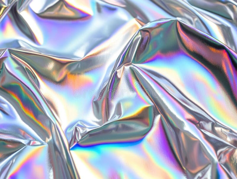 Shiny, Reflective Surface with a Rainbow Pattern Stock Photo - Image of ...