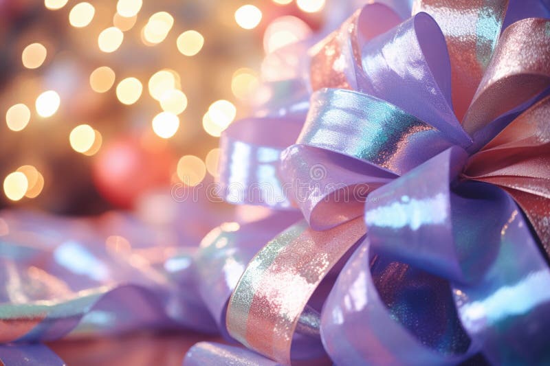 Shiny Ribbon Background. Generative Ai Stock Illustration ...