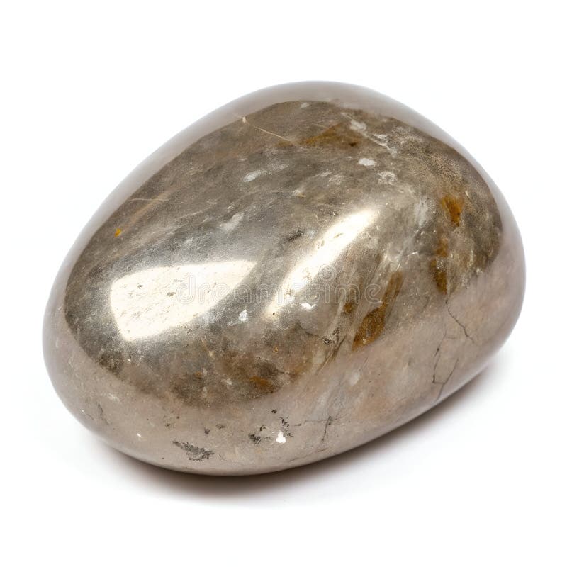 Shiny Rock Stone Isolated on White Background Stock Illustration ...