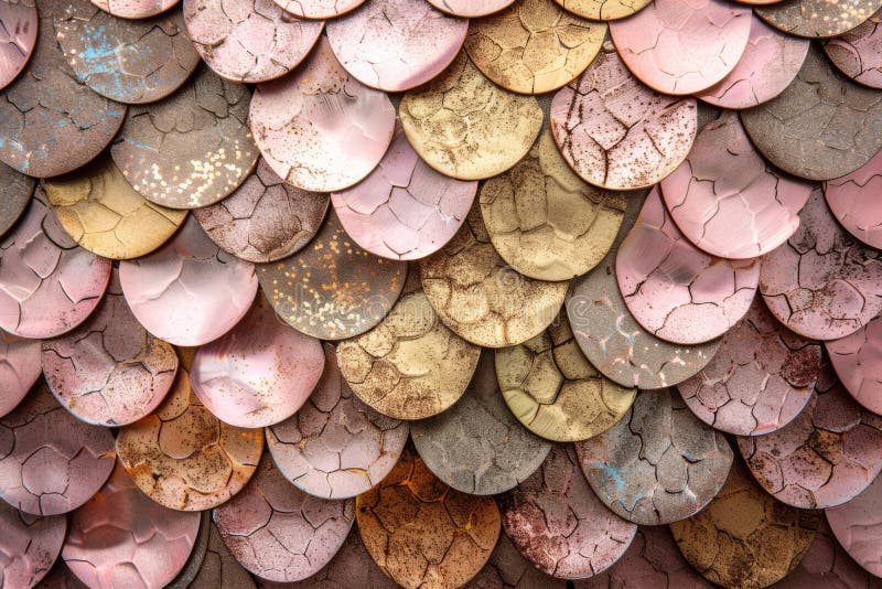 Shiny Rose Gold and Brown Fish Scale Pattern Background, Glittery Stock ...