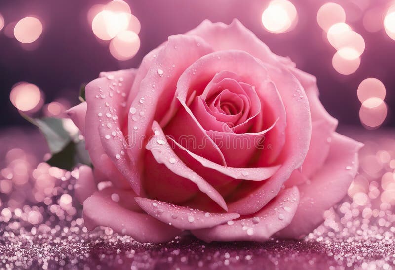 Shiny Rose Silver Background Pink Stock Illustration - Illustration of ...