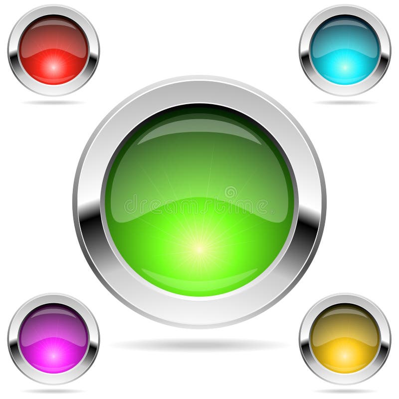 Round color arrow icons. stock vector. Illustration of icons - 32613211