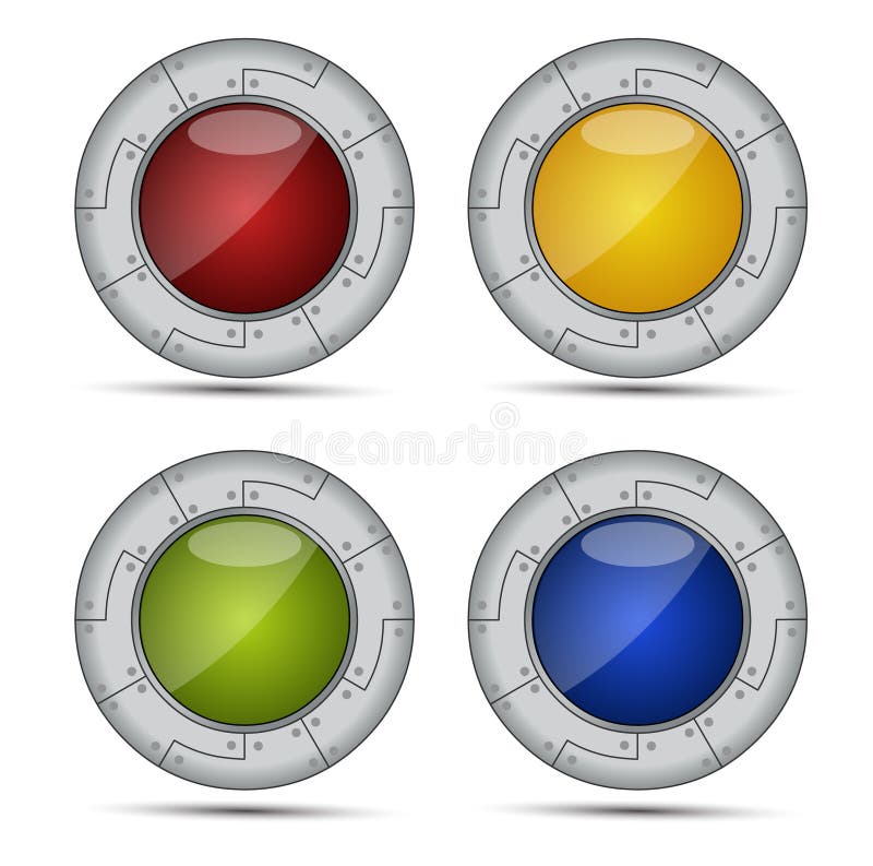 Shiny round icons stock vector. Illustration of button - 29053132
