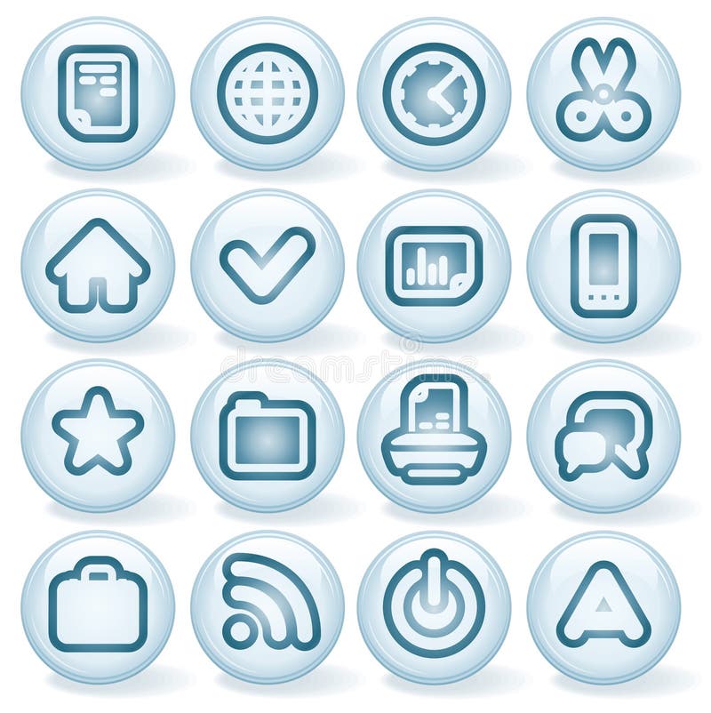 Shiny Round Icons #3 stock vector. Illustration of cartoon - 24716384