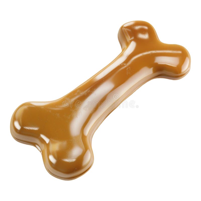 Shiny Rubber Dog Bone on Transparent Background - Ai Generated Stock ...