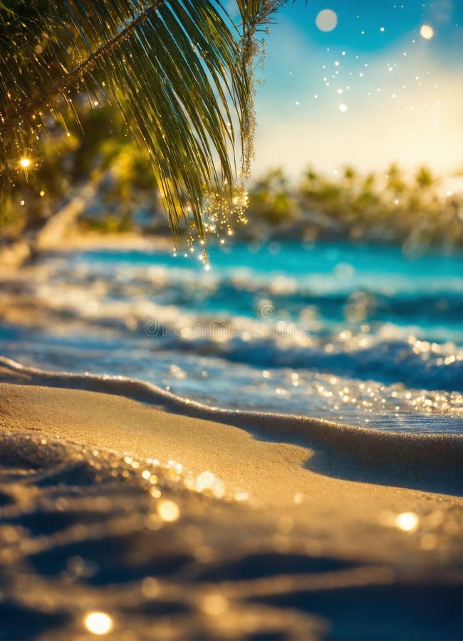 Shiny Sand on the Seashore Close-up. Selective Focus Stock Image ...