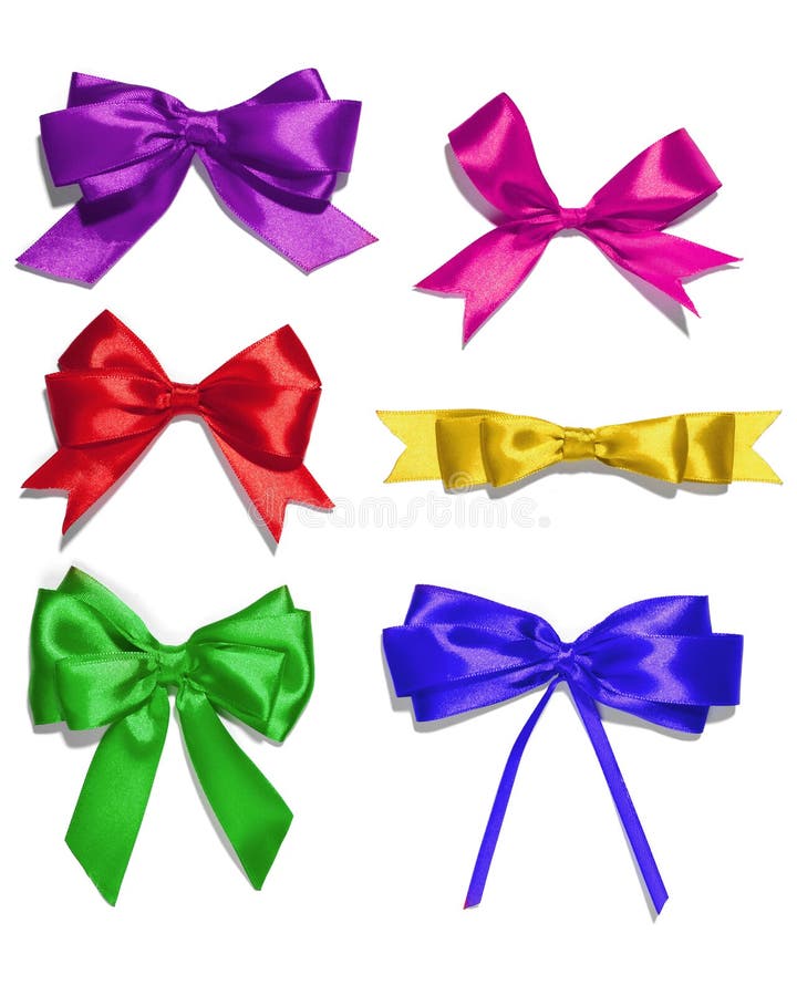 Shiny Satin Ribbon on White Background Stock Photo - Image of closeup ...