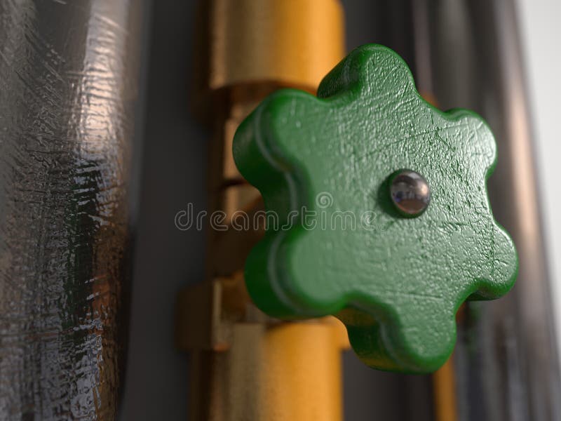 Shiny Scratched Pipes and a Tap Closeup Stock Illustration ...