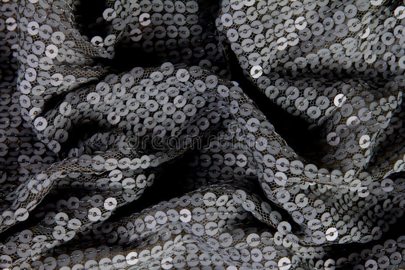 Shiny Sequin Textile Background Stock Image - Image of silver, texture ...