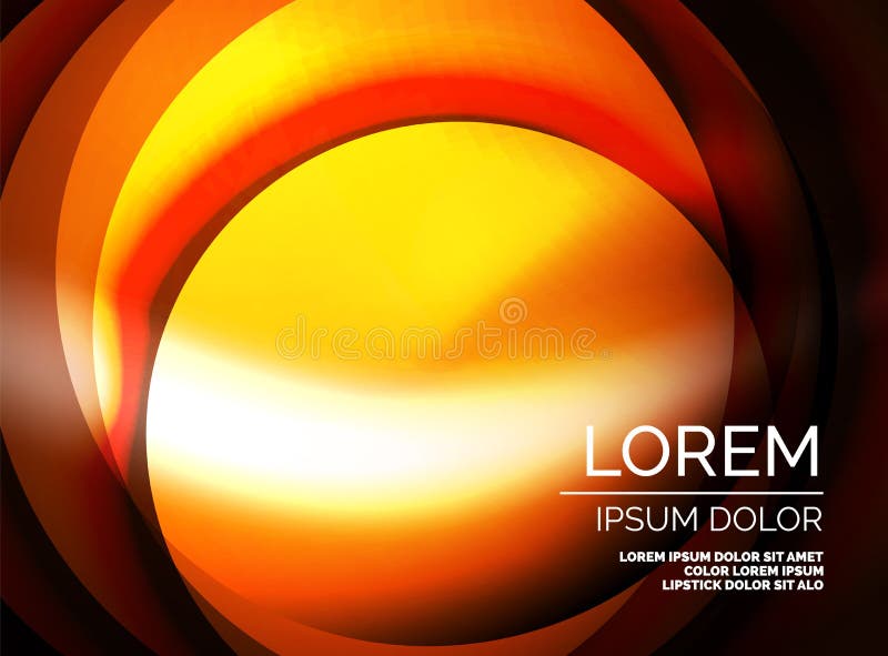 Shiny Silk Wave Template, Color Satin with Effects, Vector Abstract ...