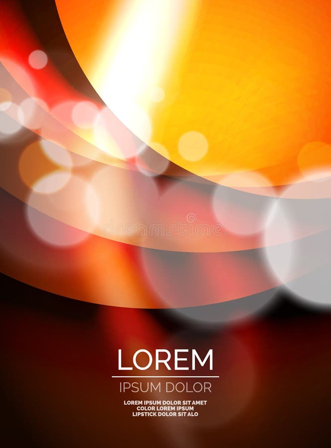 Shiny Silk Wave Template, Color Satin with Effects, Vector Abstract ...