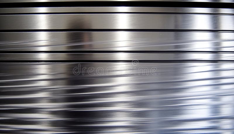 Shiny Silver Alloy Plate Reflects Modern Industrial Building Feature ...