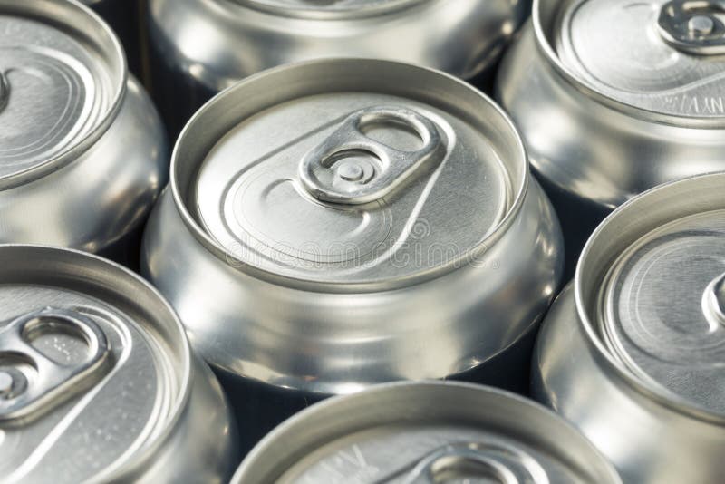 Shiny Silver Aluminum Soda Cans Stock Image - Image of booze, food ...