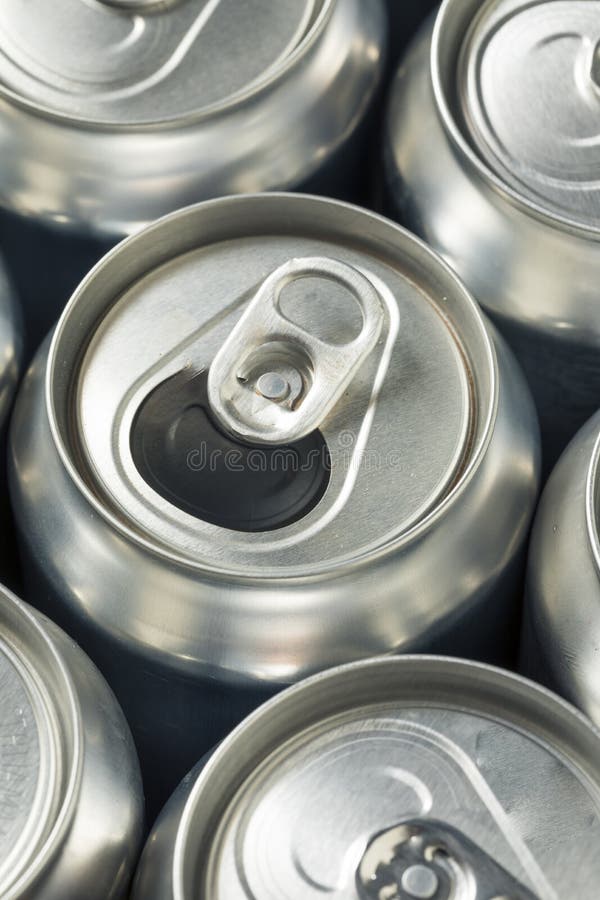 Shiny Silver Aluminum Soda Cans Stock Photo - Image of cold, carbonated ...