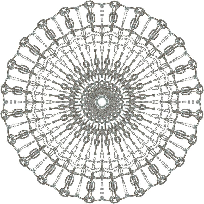 Shiny Silver Chain Mandala Vector Stock Vector - Illustration of ...