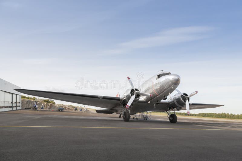 Shiny Vintage Aircraft stock photo. Image of airplane - 8232584
