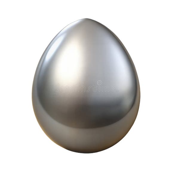 Shiny Silver Easter Egg Isolated Isolated on Transparent Background ...